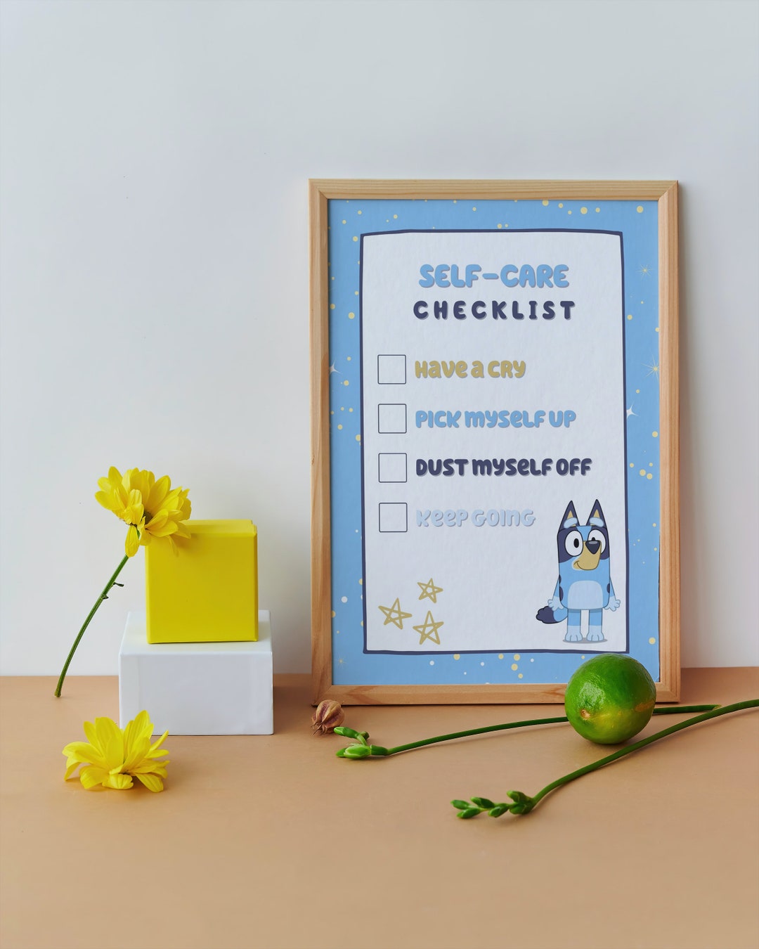 Bluey Selfcare Checklist Poster / Motivational Poster - Etsy