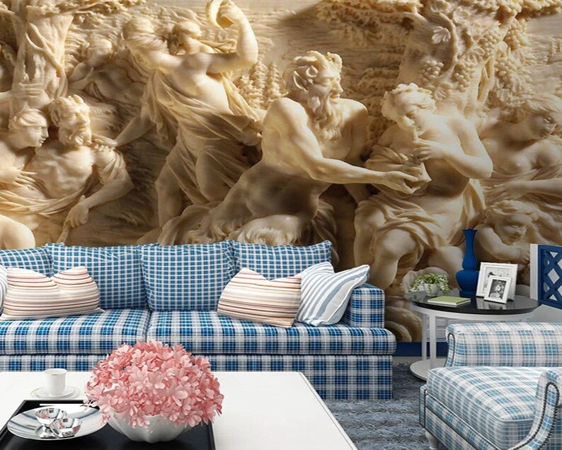 Roman Rustic Statue 3D Wallpaper, Artistic Wallpaper, Custom 3D ...
