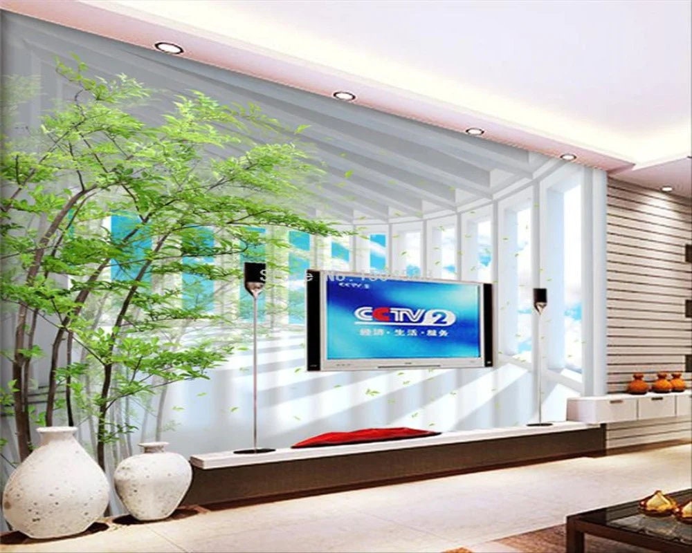 Nature Tree Space 3D Wallpaper, Custom Size Wallpaper, Accent Wallpaper ...