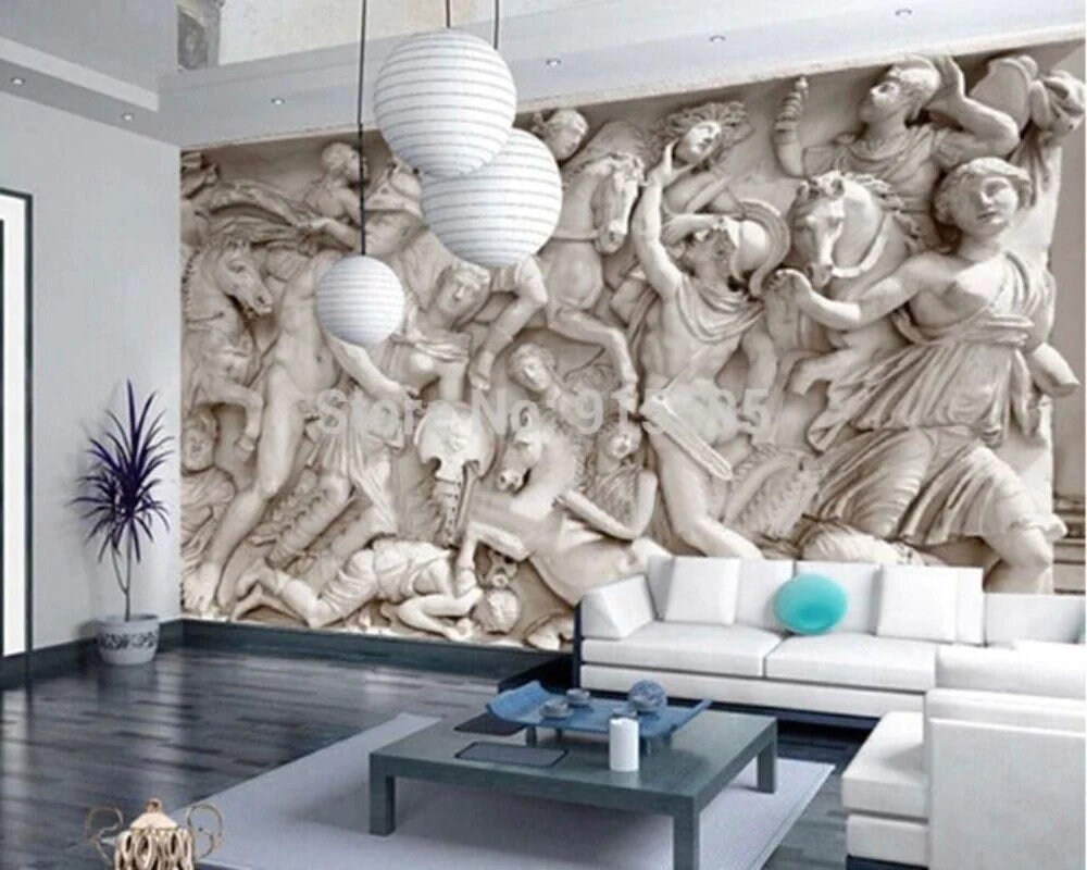 Euro Roman Rustic Art 3D Wallpaper, Artistic Wallpaper, Custom 3D ...