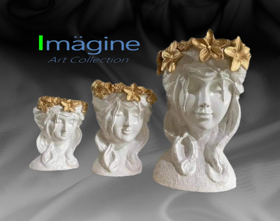 Lady Planters Stonecast Sculpture for Indoor and Outdoor Plants, Venus ...