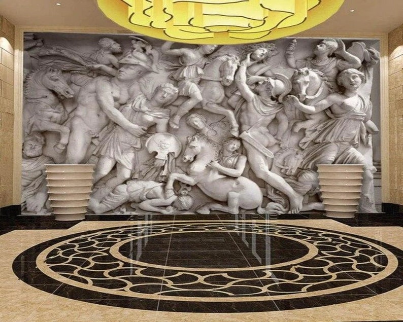 Euro Roman Rustic Art 3D Wallpaper, Artistic Wallpaper, Custom 3D ...