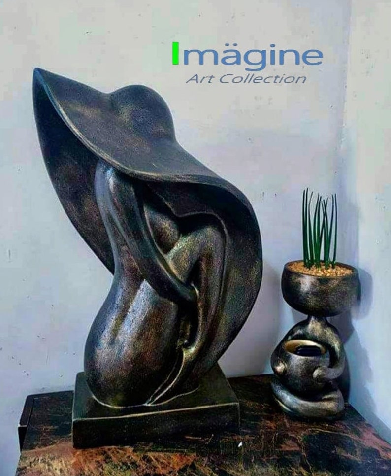 Lady Emily Sculpture Figurine Made of Fiber Stone Cast, Classy and ...