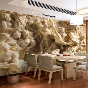 Roman Rustic Statue 3D Wallpaper, Artistic Wallpaper, Custom 3D ...