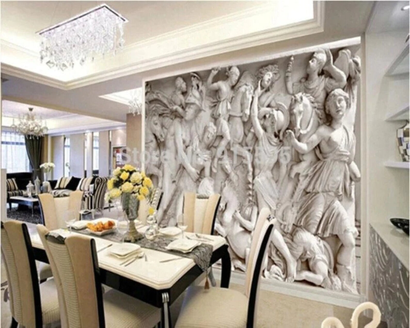 Euro Roman Rustic Art 3D Wallpaper, Artistic Wallpaper, Custom 3D ...