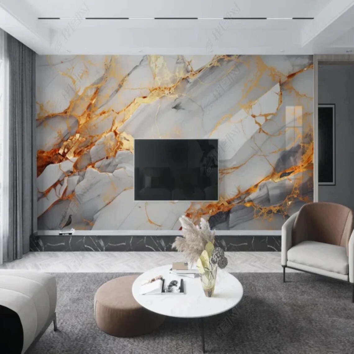 Stained Glass Dreams 3D Wallpaper, Custom Size Wallpaper, Accent ...