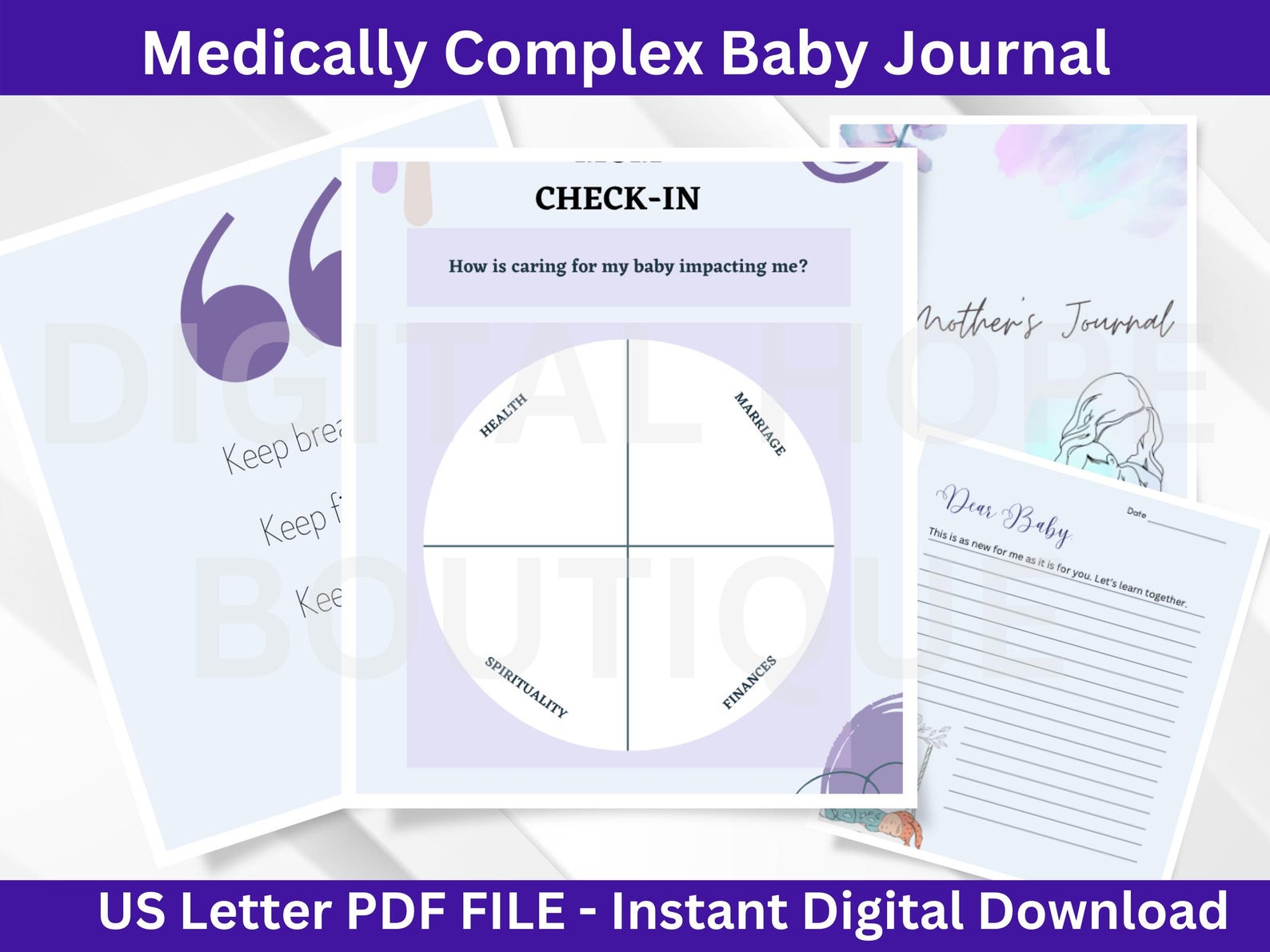Medically Complex Baby Journal, Sick Baby Guided Journey, NICU ...