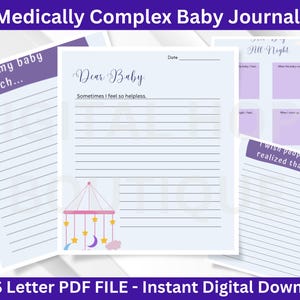 Medically Complex Baby Journal, Sick Baby Guided Journey, NICU ...