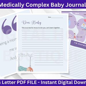 Medically Complex Baby Journal, Sick Baby Guided Journey, NICU ...