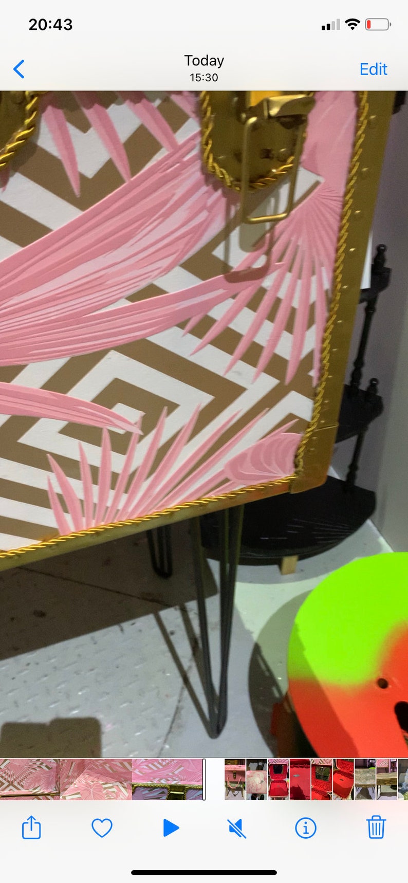 Upcycled Pink Gold Chest Trunk - Etsy UK