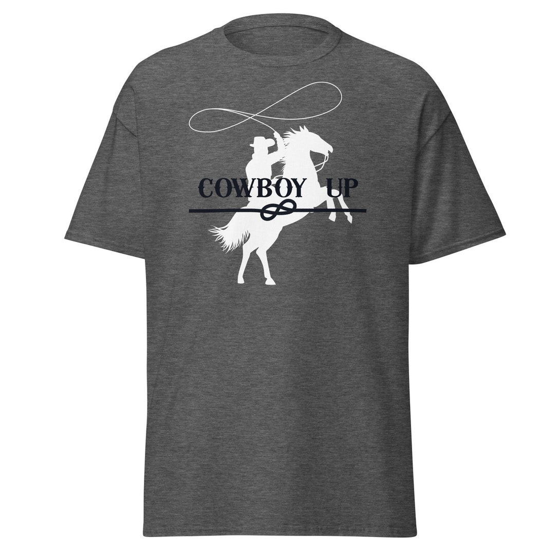 Cowboy up Men's Graphic Tshirt, Cowboy Shirt, Western Shirt, Men ...