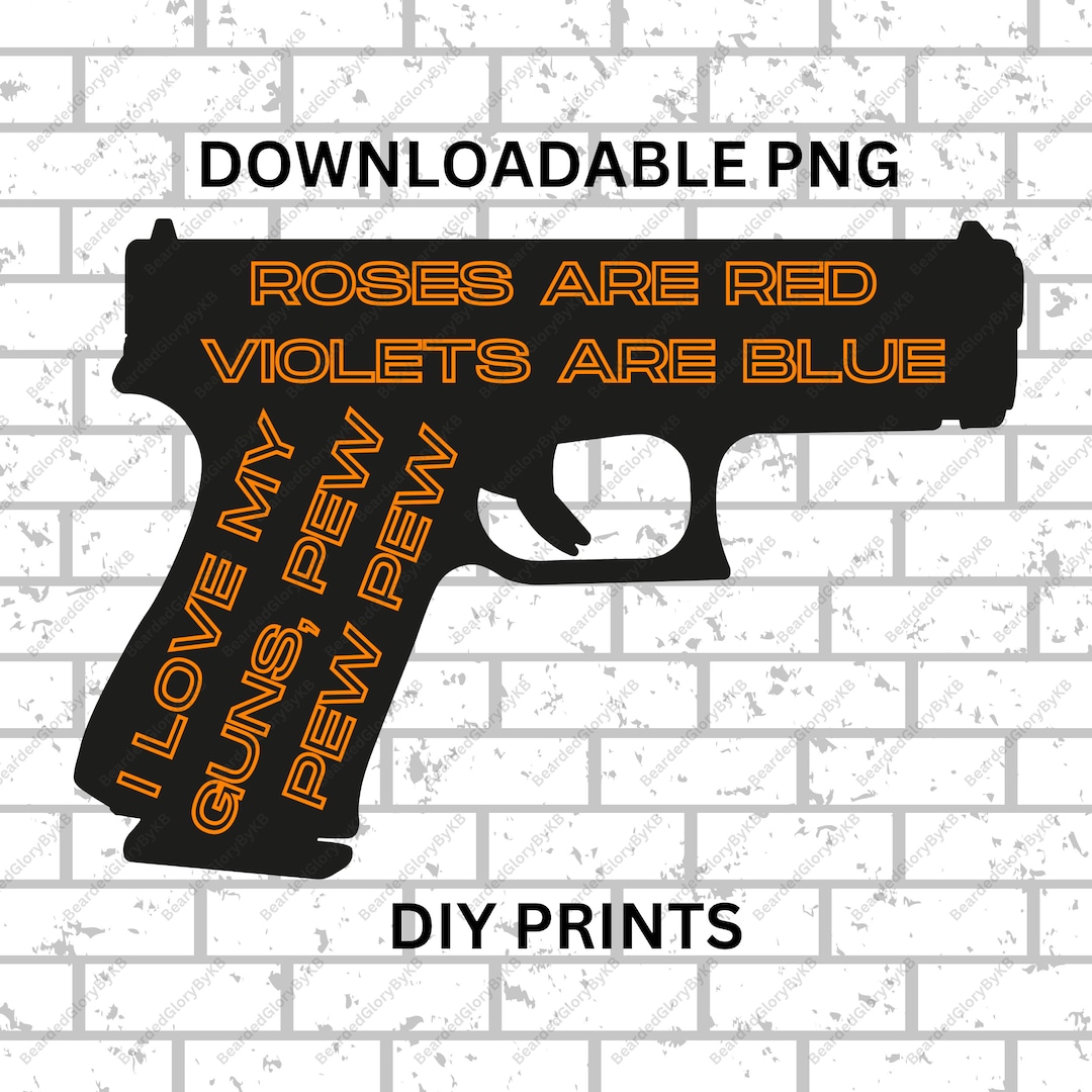 Gun Downloadable PNG, Gun PNG, Gun Sublimation Design, DIY Shirt Prints ...