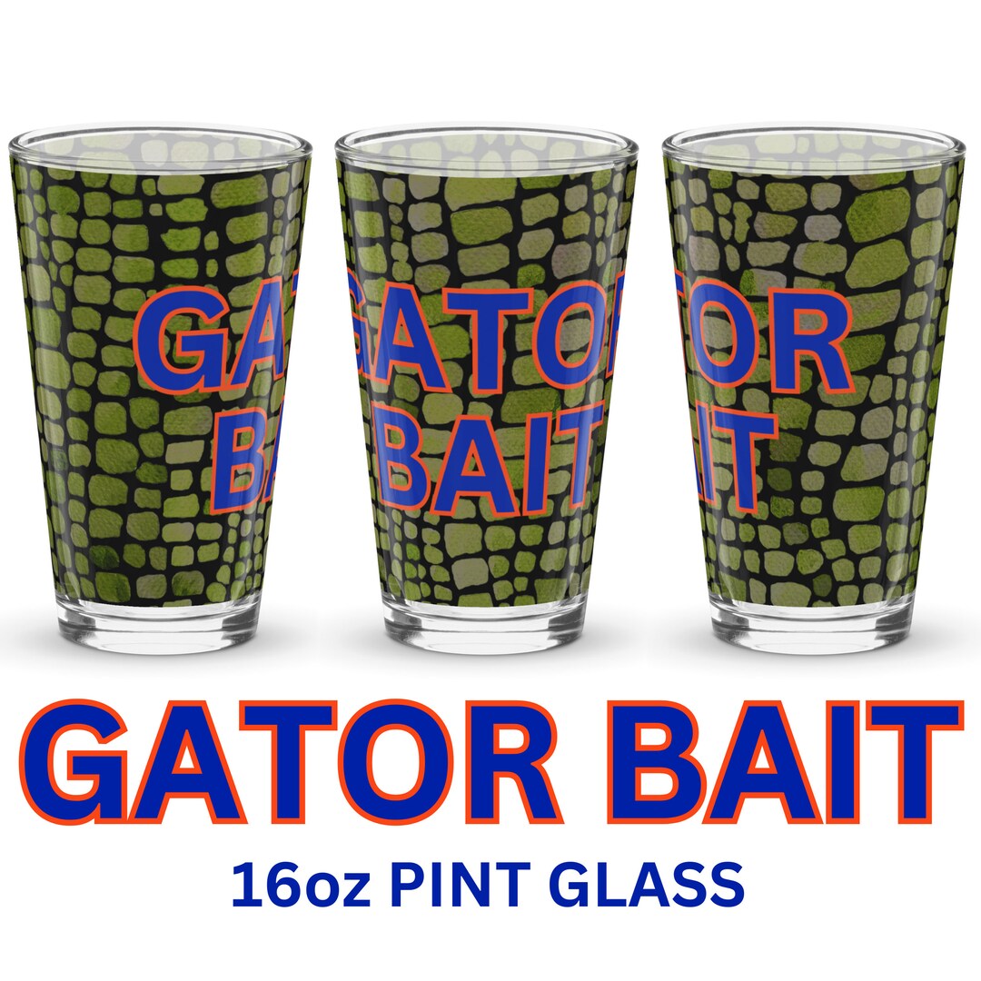 Gator Bait, Gator Scales Men's Graphic Design Shaker Pint Glass - Etsy
