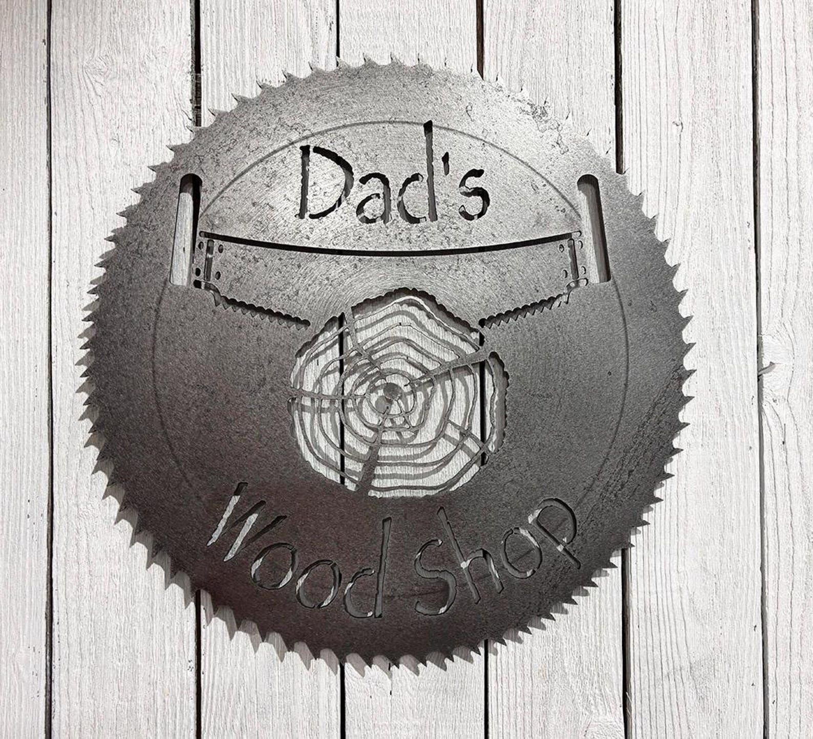 Unique Gift | Fathers Day Metal Art Sign | Woodshop Gift for Dad ...