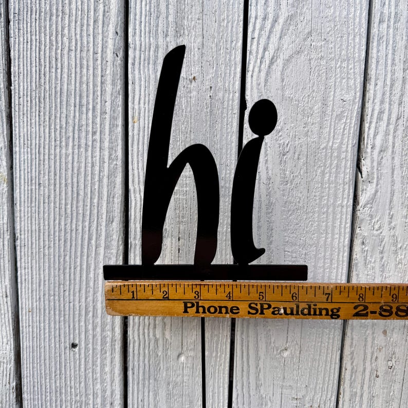 Say Hi! Metal Welcome Sign – Entryway Yard Stake – Rustic Outdoor Decor ...
