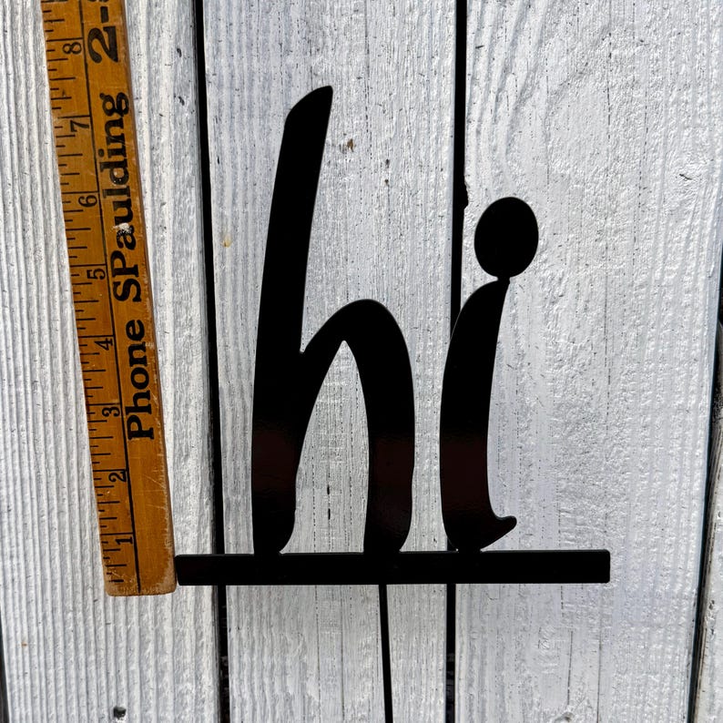 Say Hi! Metal Welcome Sign – Entryway Yard Stake – Rustic Outdoor Decor ...