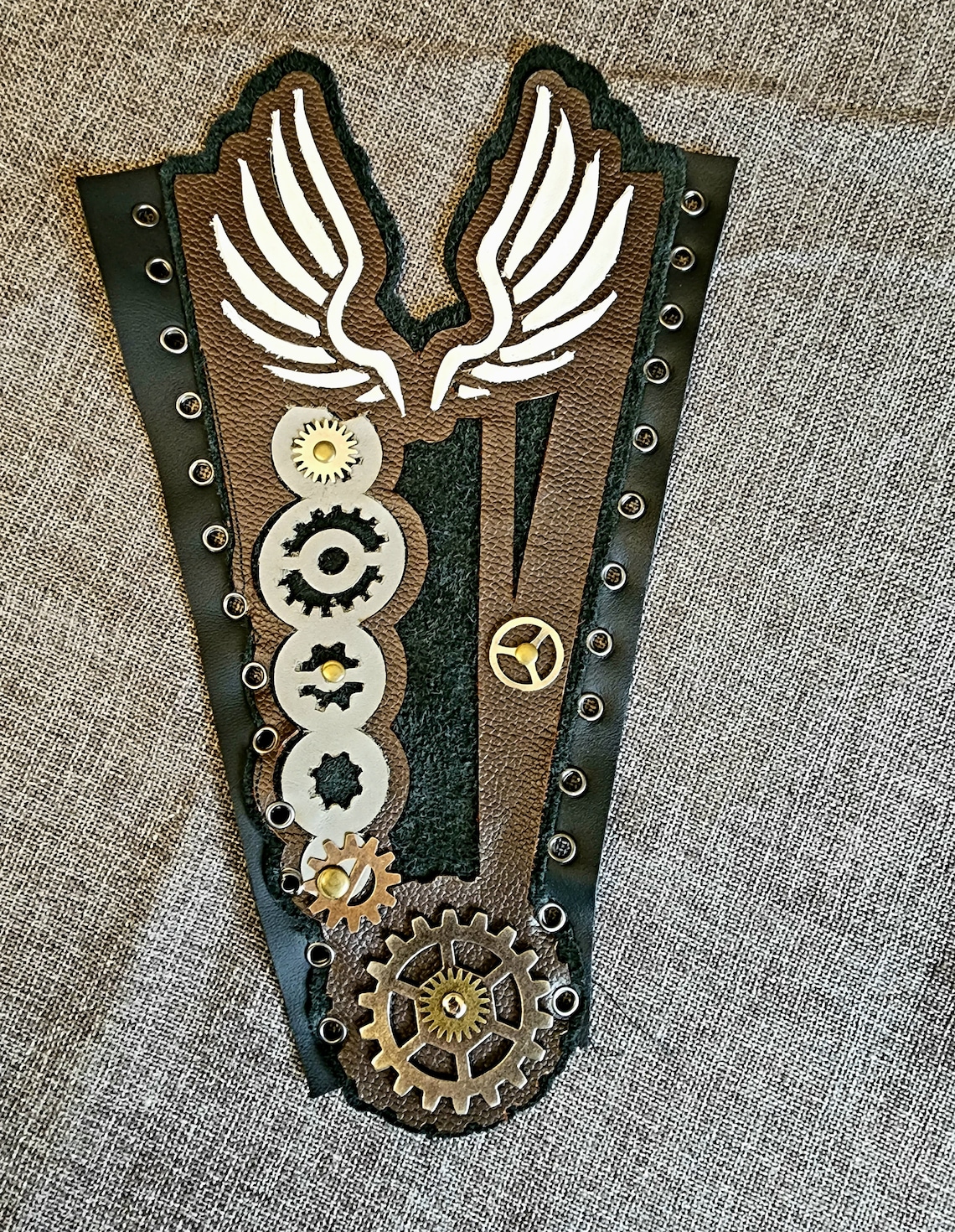 Steampunk Boot Extenders for Extra Wide Calf ! Wings and Gears - Laces ...