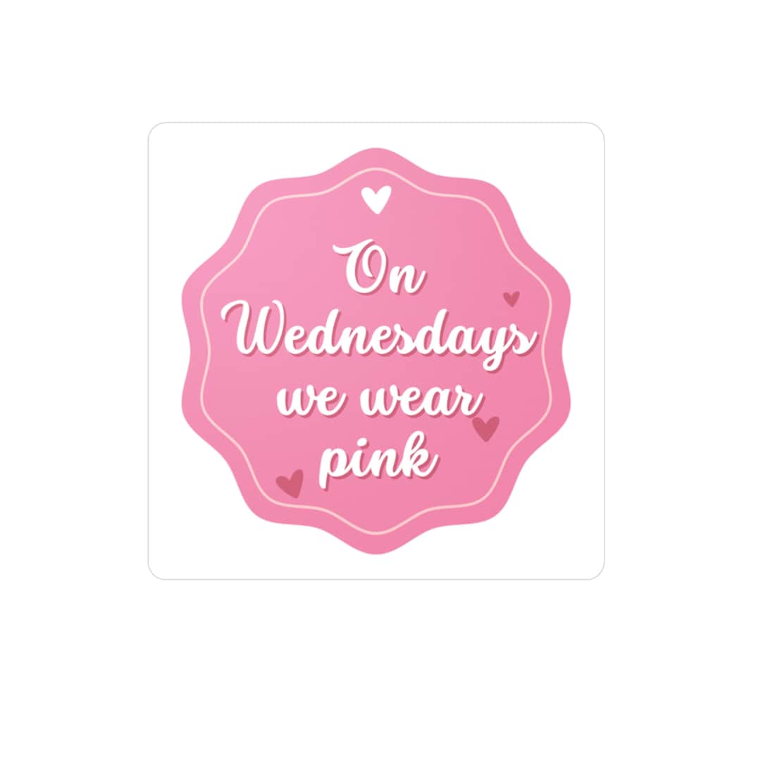 Wednesdays Pink Sticker - Etsy
