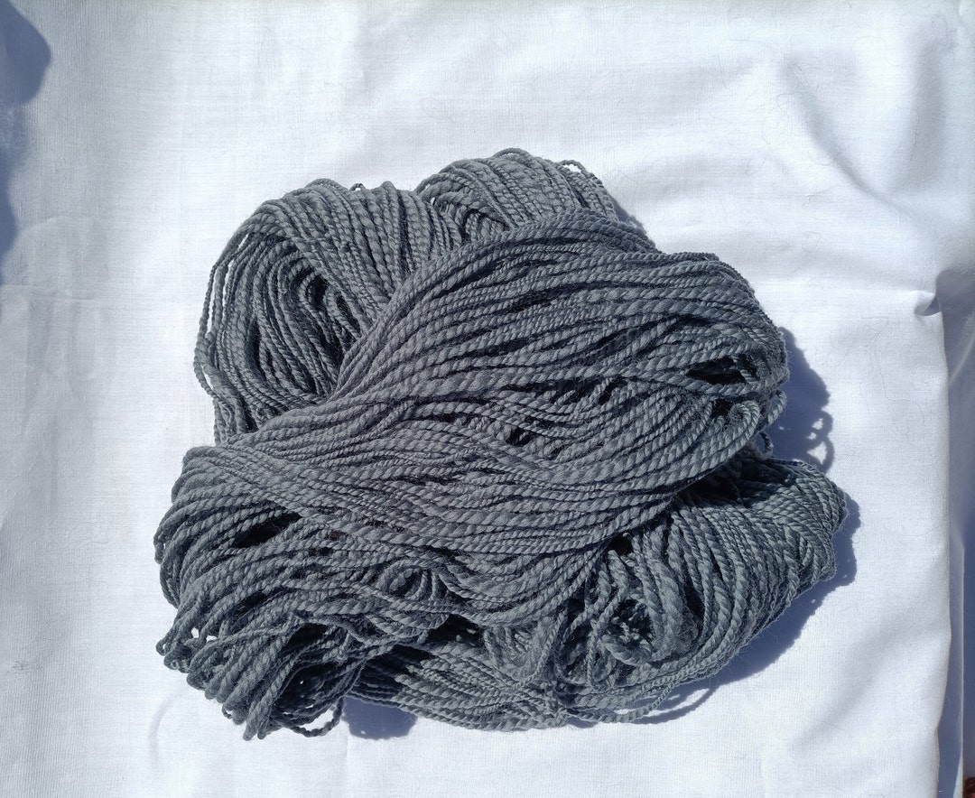 Homespun Wool, Grey Merino, 8 Ply, DK, 50 Grams, 80 Metres Length ...