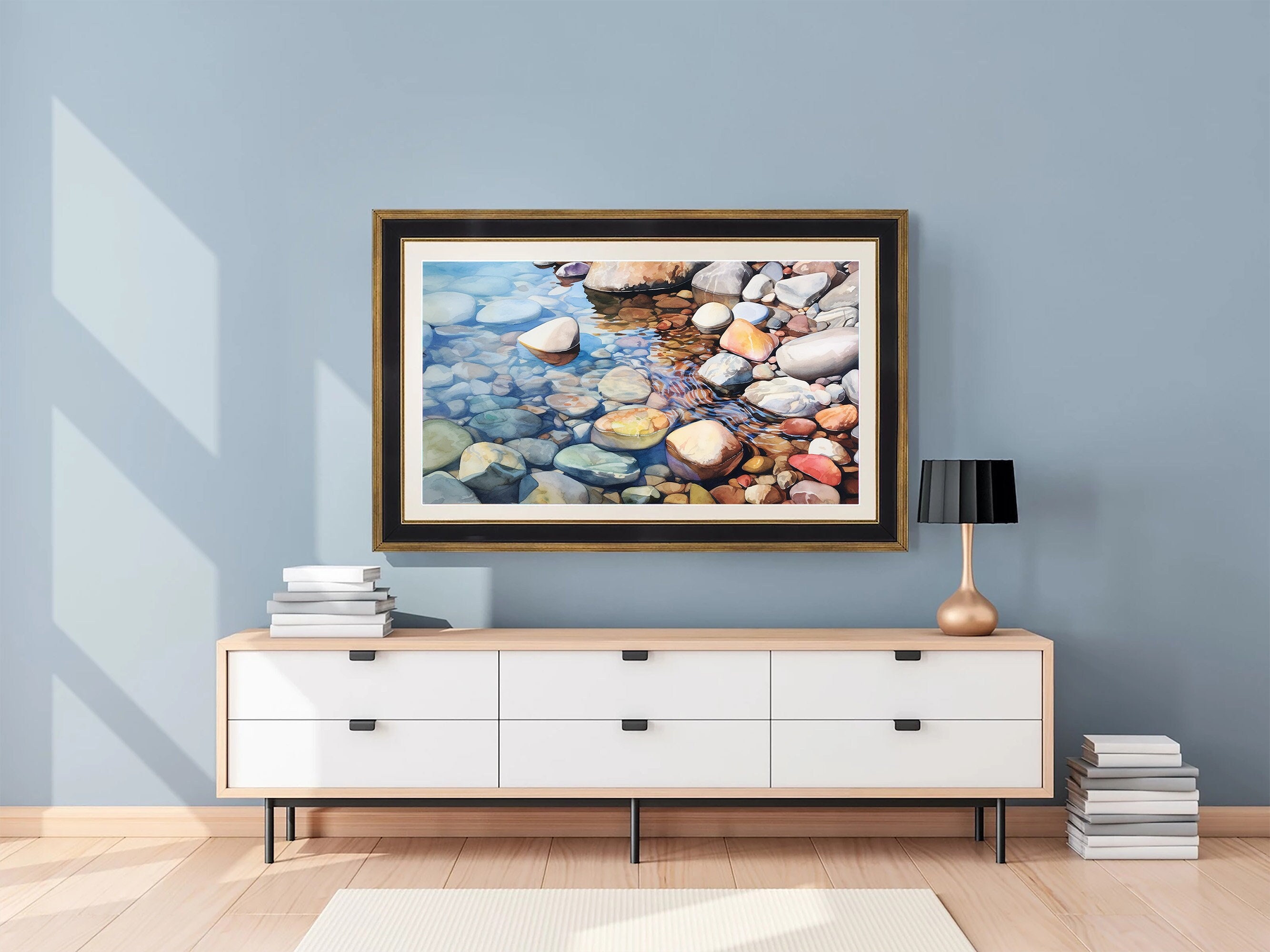 Frame TV Digital Download Art River Rock High-resolution - Etsy