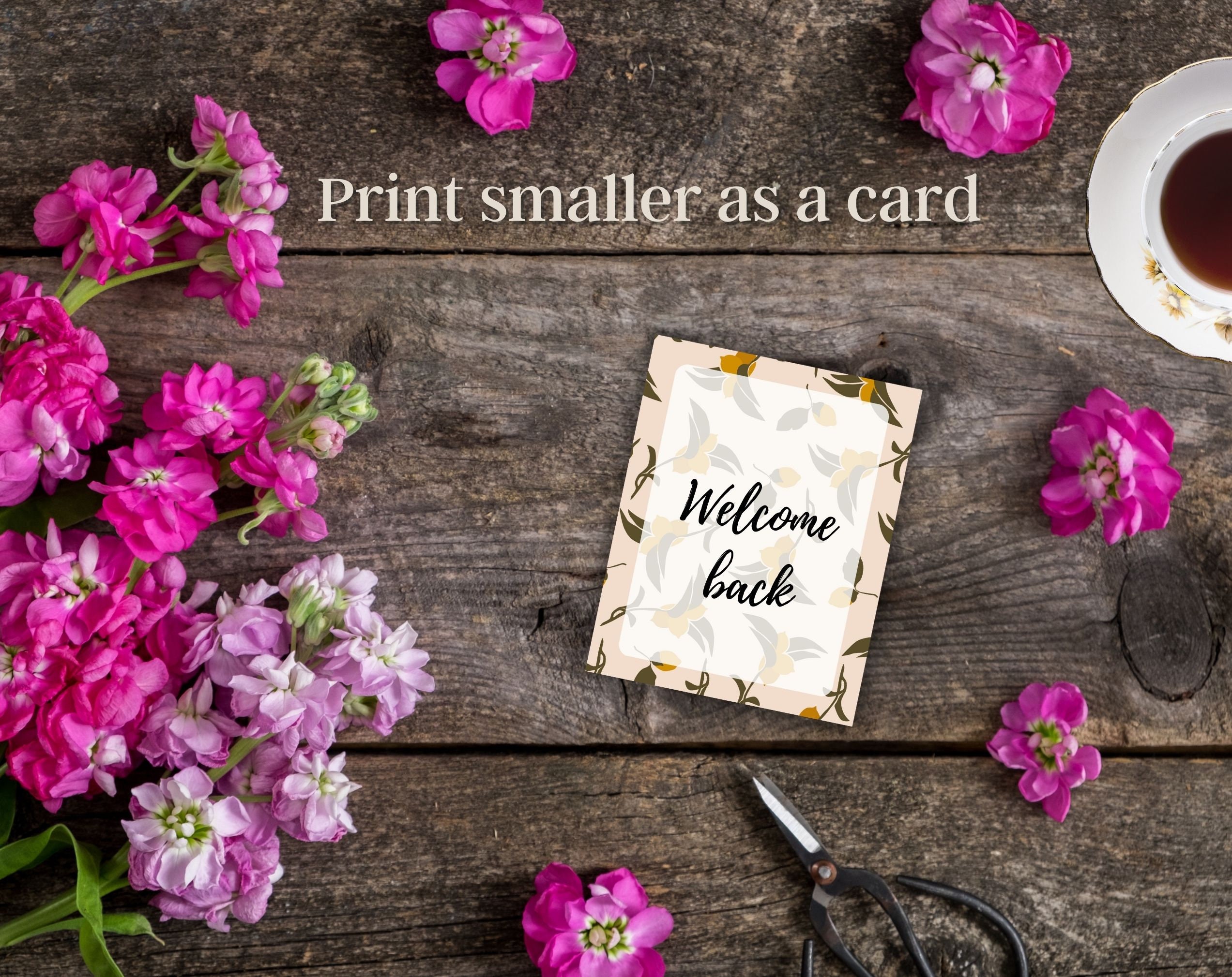 Printable Stationery Set US Letter Size PDF, Instant Download ...