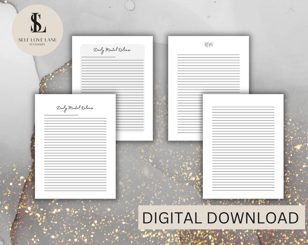 Printable Stationery Set US Letter Size PDF, Instant Download ...