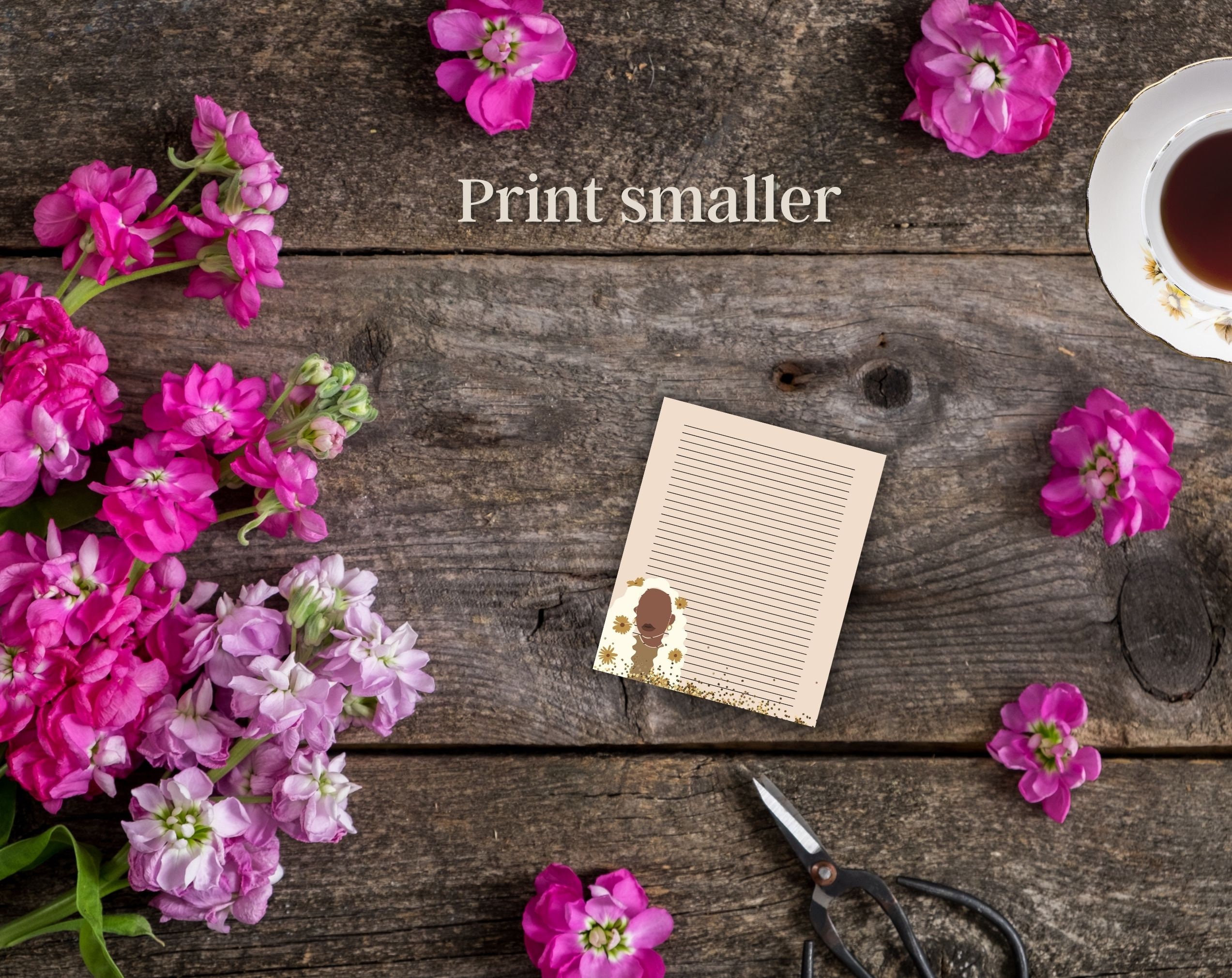 Printable Stationery Set US Letter Size PDF, Instant Download ...