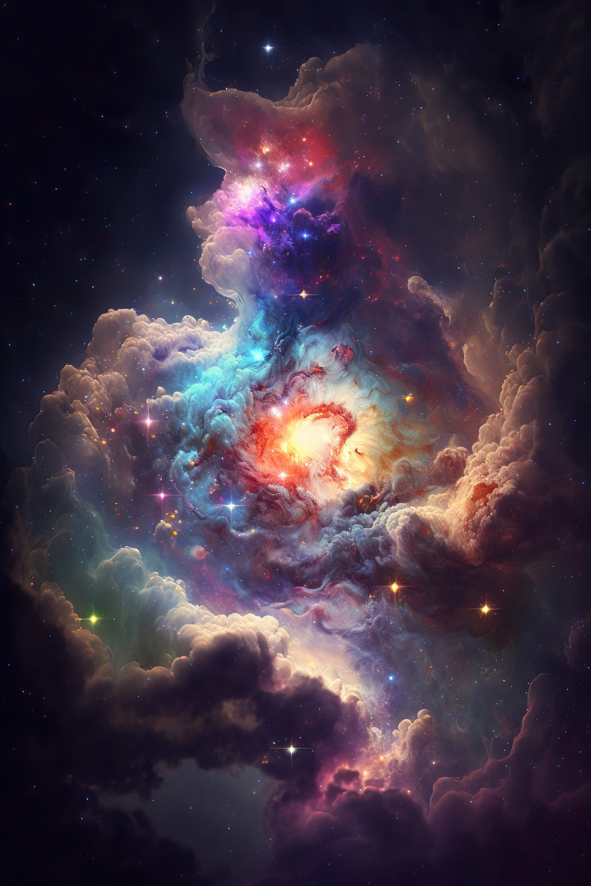 Cosmic Collision Instant Download Galaxy Digital Print Printable ...