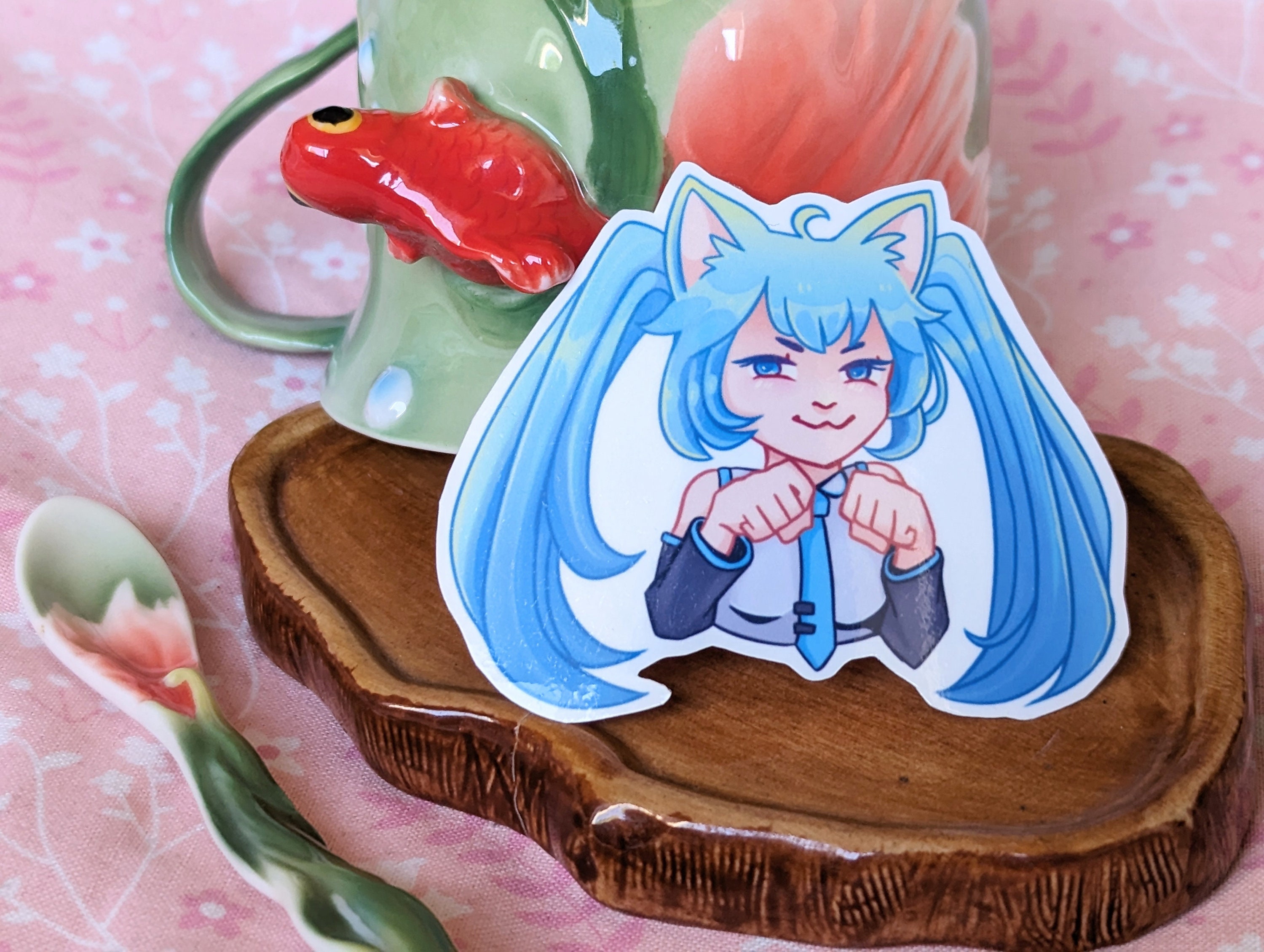 Miku Cats Glossy Vinyl Die Cut Sticker - Etsy