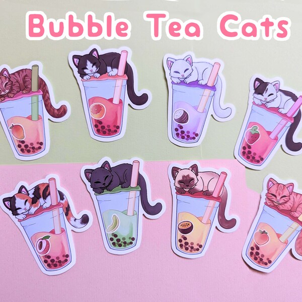 Kitty Stickers - Etsy