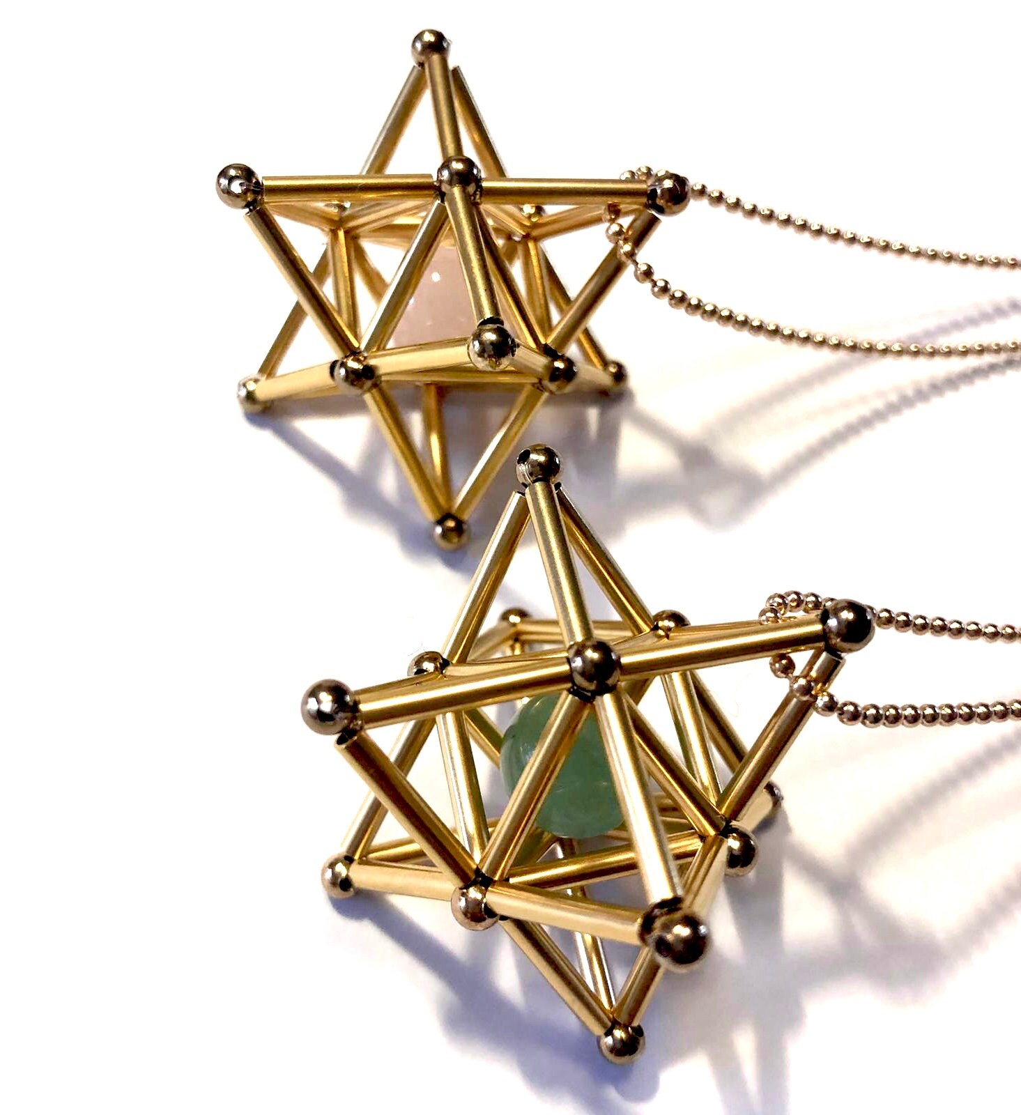 Merkaba Necklace, 3D Merkaba Pendant, Sacred Geometry Handmade With ...