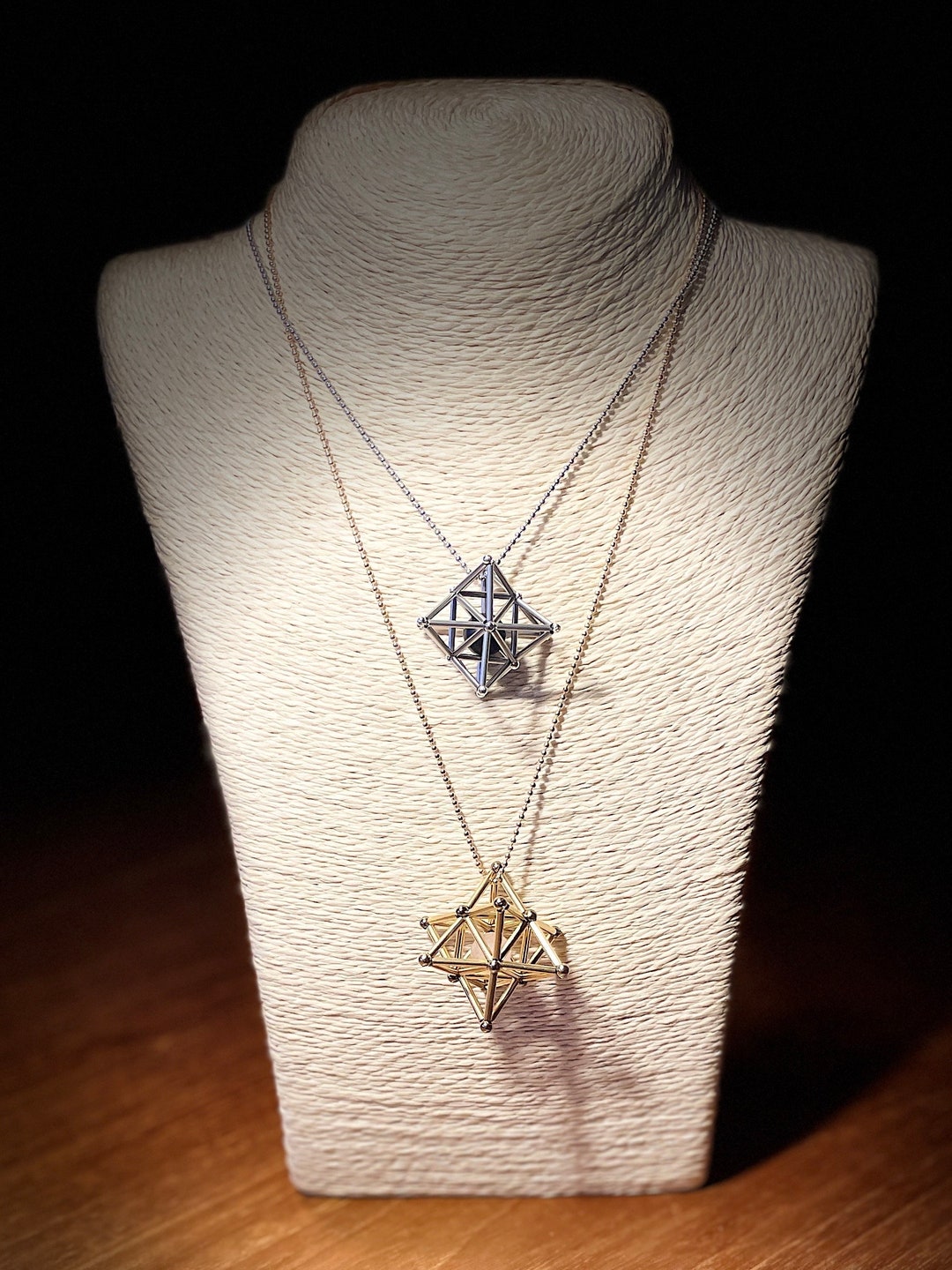 Merkaba Necklace, 3D Merkaba Pendant, Sacred Geometry Handmade With ...