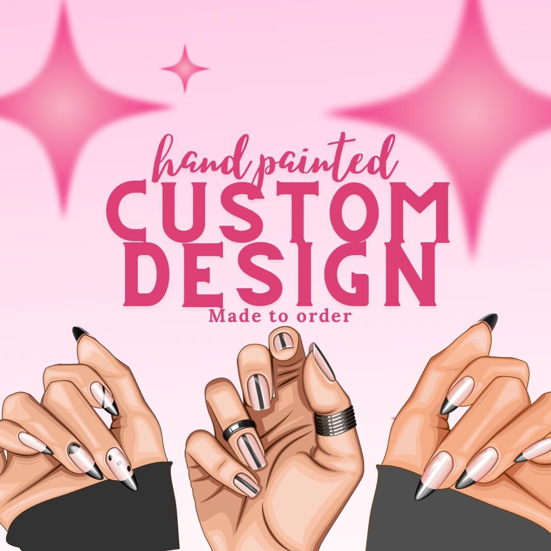 Custom Design Press on Nails: Gel Press on Nails - Etsy