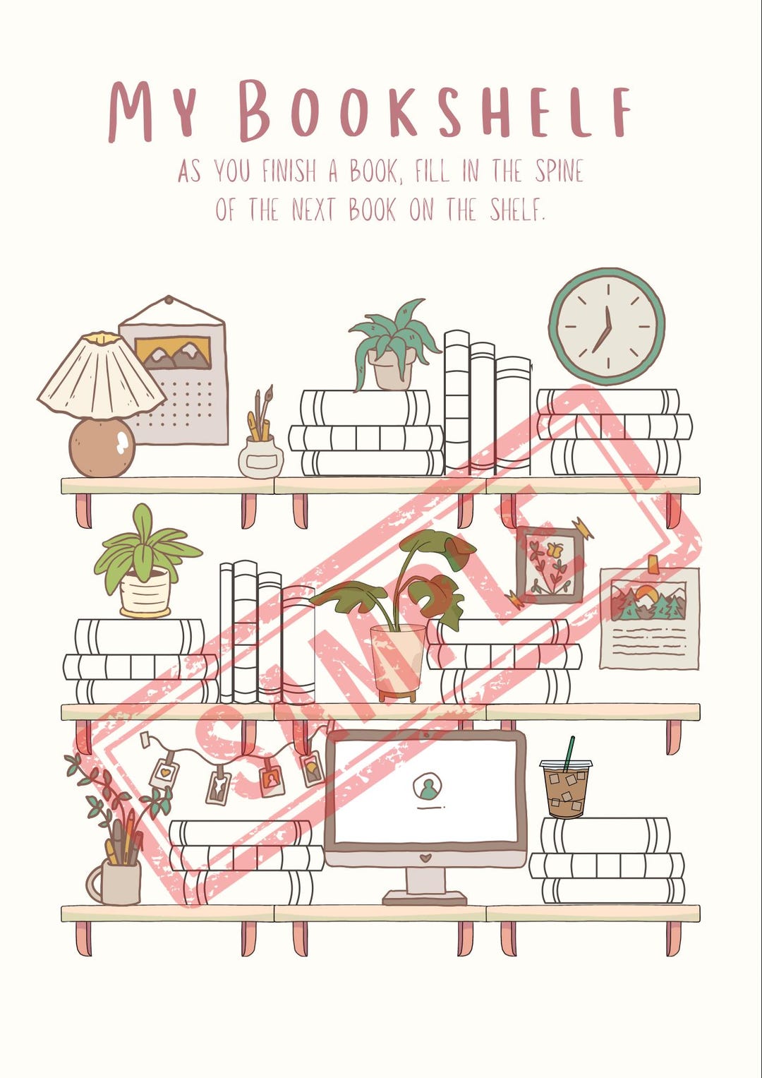 Book Shelf Tracker-desk - Etsy