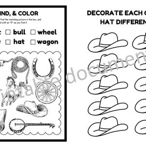 Western Kids Activity Guide, Downloadable Pages, Word Search, Ages 5-9 ...