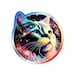 Holographic Stickers, 90's Kid, Cats, Cat Rainbow, 80's, 90's, Rainbow ...
