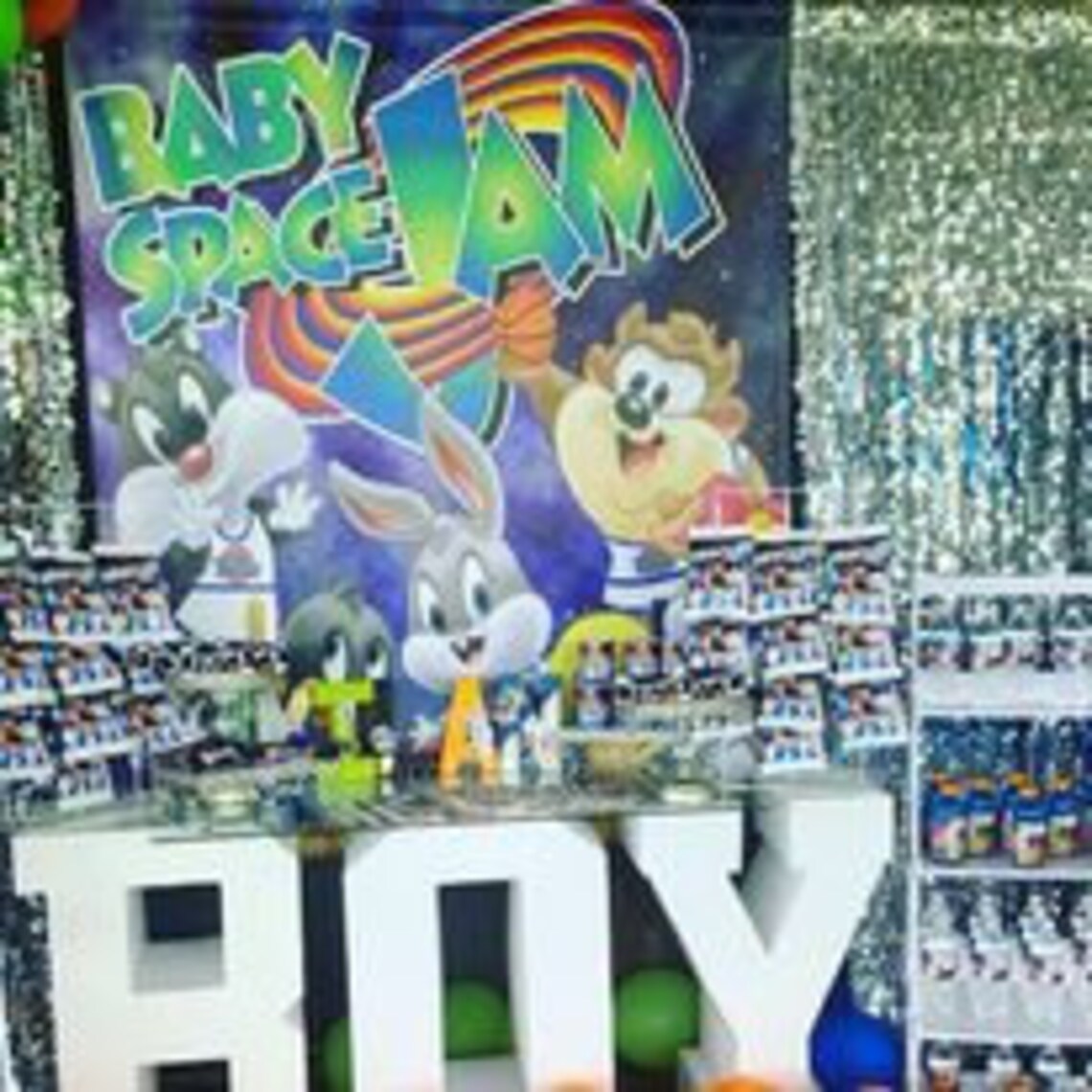 BABY Space Jam Custom Backdrop (printed & Shipped or Digital) - Etsy
