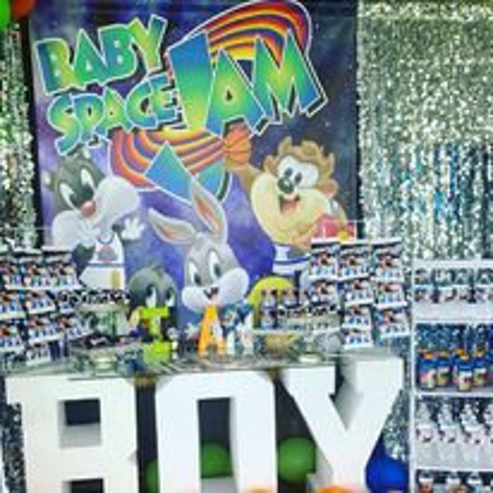 BABY Space Jam Custom Backdrop (printed & Shipped or Digital) - Etsy
