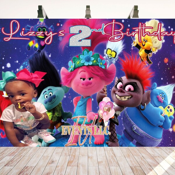 Trolls Backdrop - Etsy