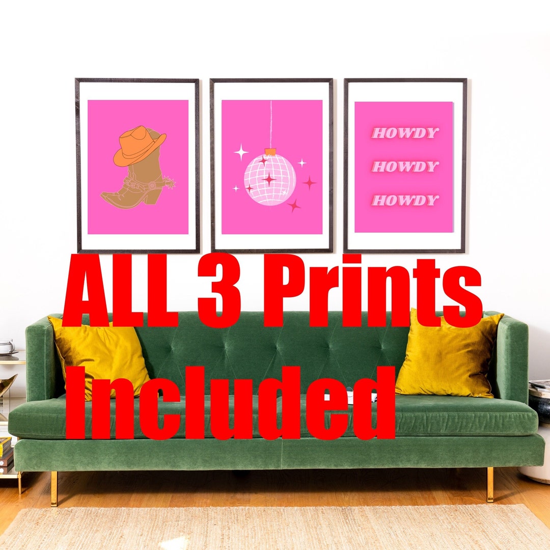 Howdy Preppy Downloadable Digital Prints 3 Prints Included - Etsy