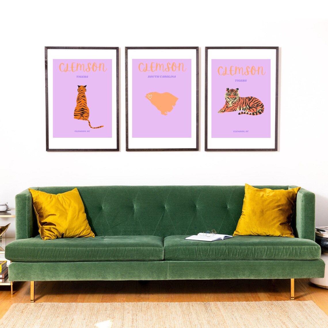 Clemson University Tigers Preppy Digital Print - Etsy