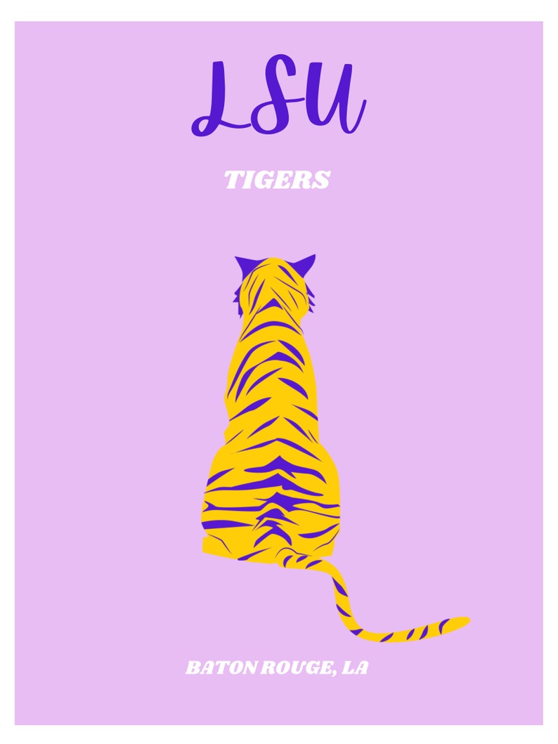 LSU Tigers Digital Print - Etsy