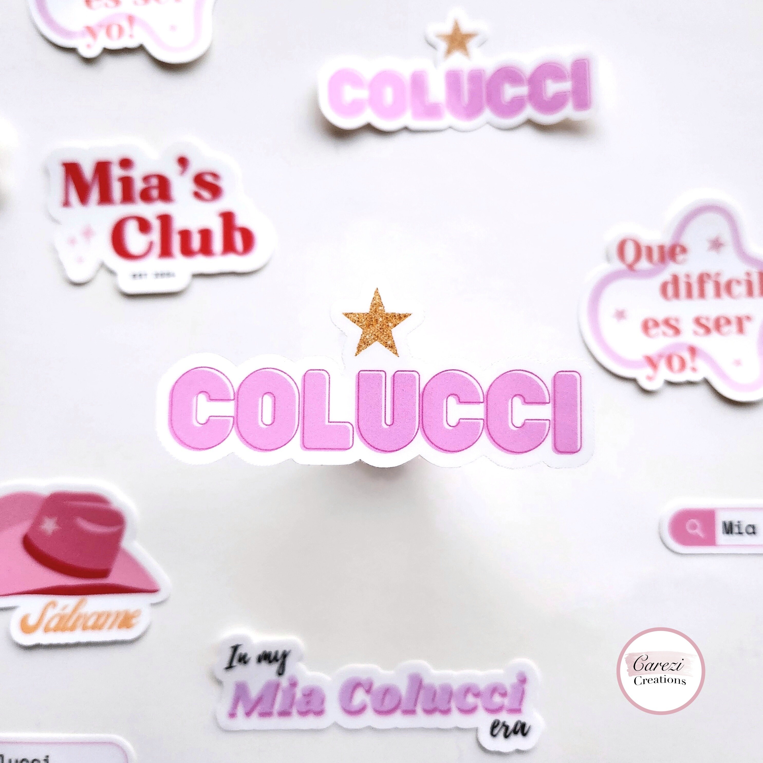 Mia Colucci Inspired Stickers set of 6 - Etsy