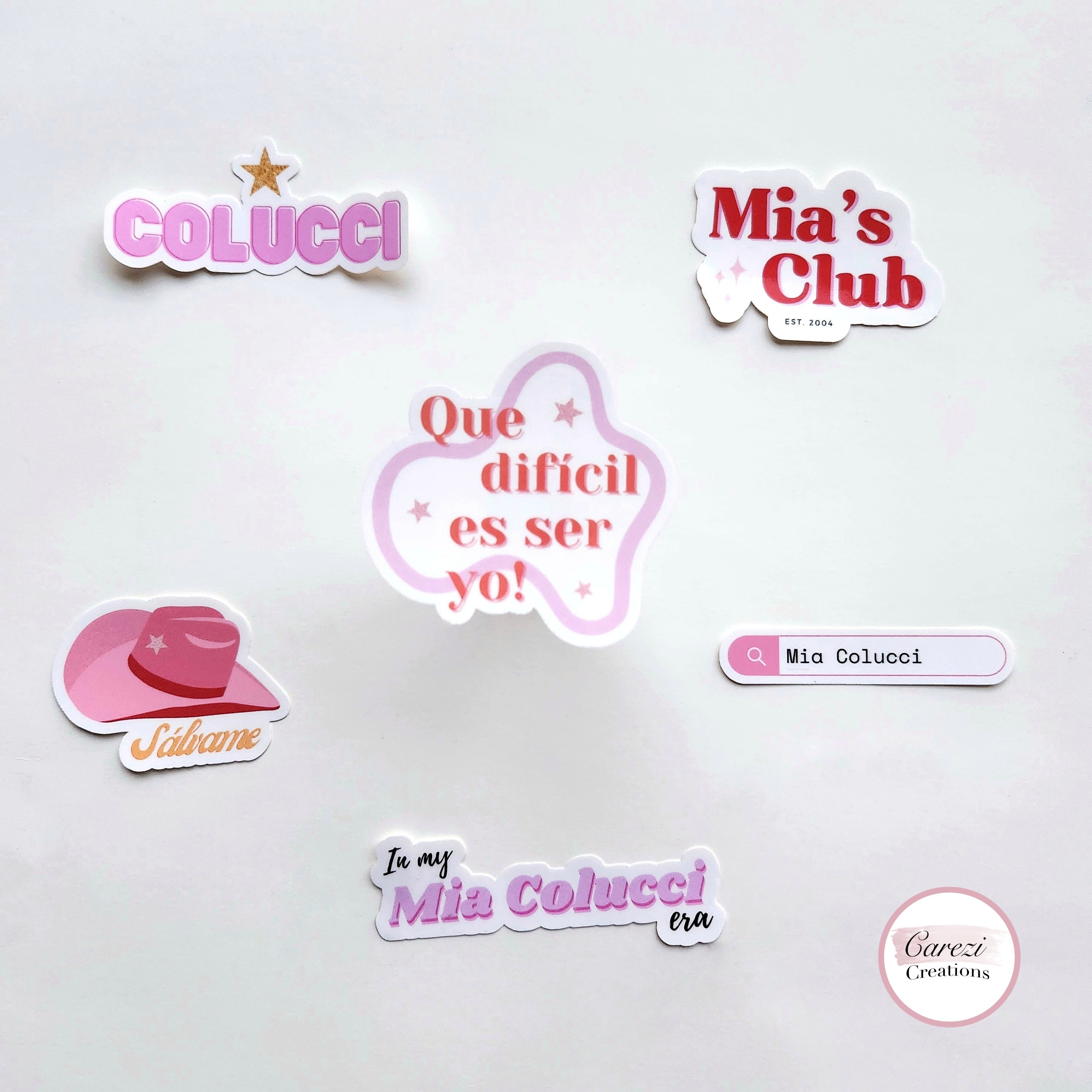 Mia Colucci Inspired Stickers set of 6 - Etsy