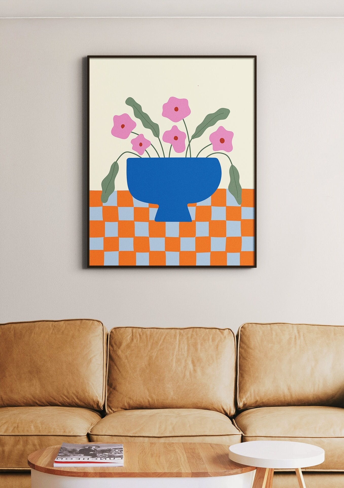 Floral Abstract Poster, Large Printable Art, Bar Cart Decor, College ...
