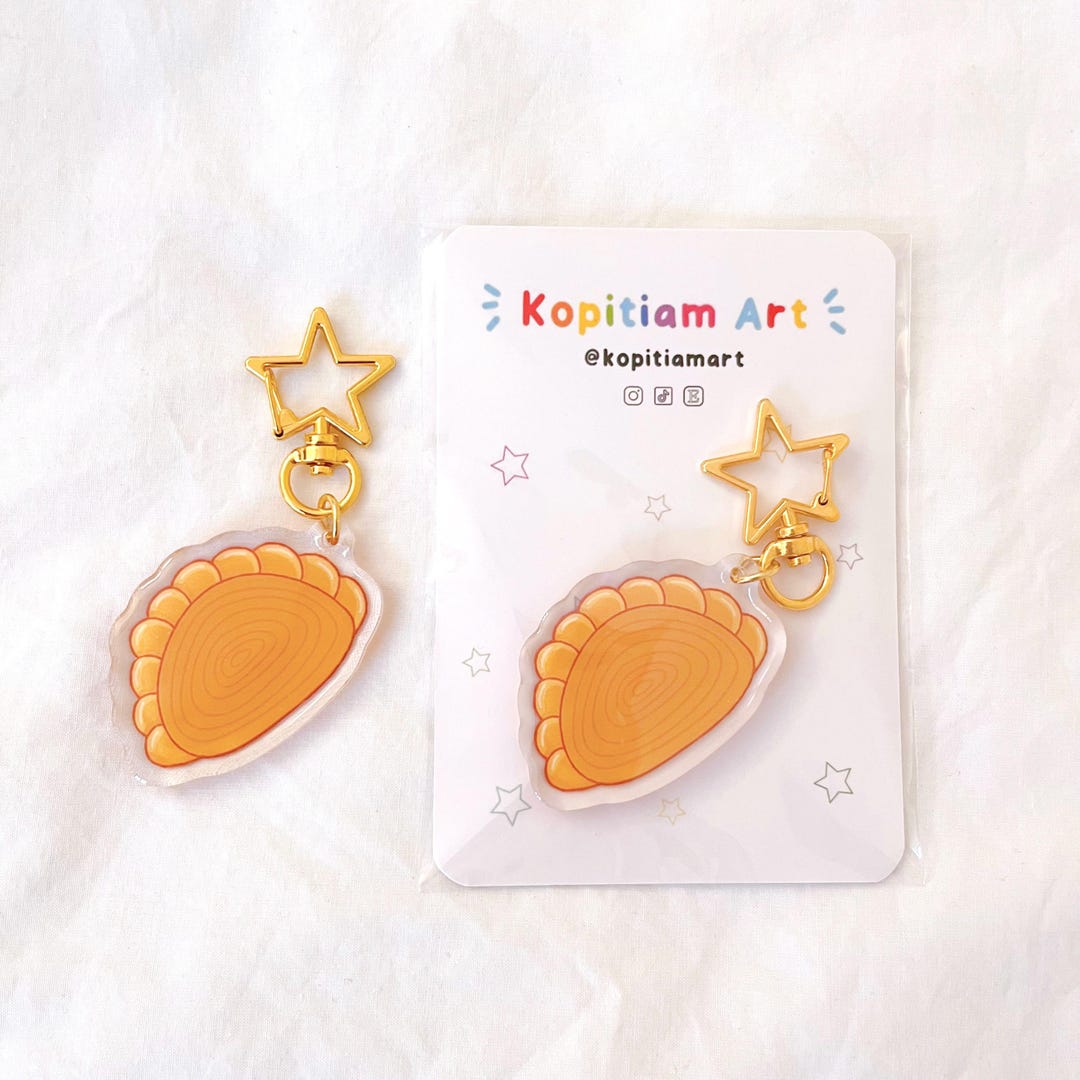 Curry Puff Acrylic Keychain | Malaysian Singaporean Cuisine - Etsy