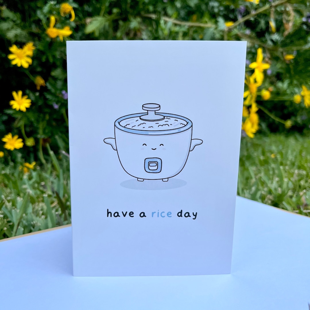 Have a Rice Day Rice Cooker Greeting Card | Asian Food Celebration ...
