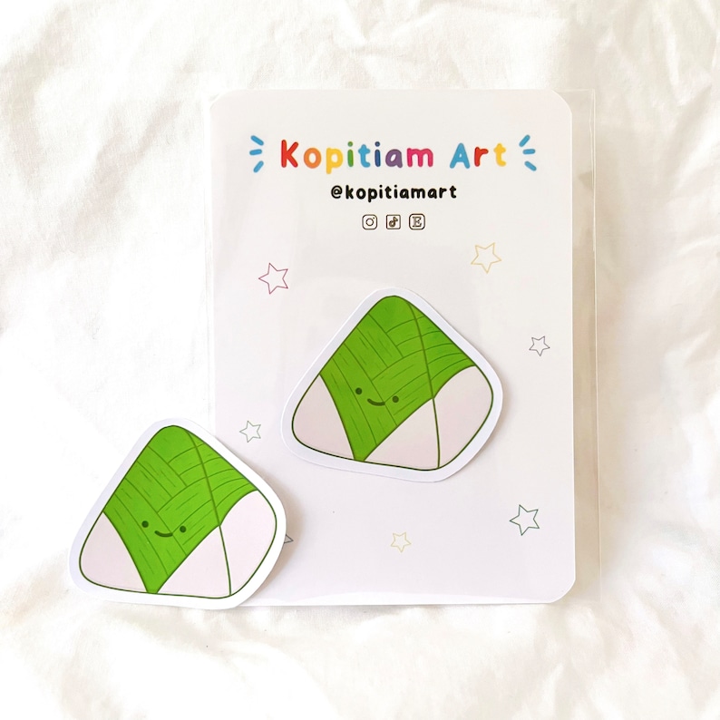 Nasi Lemak Bungkus Sticker Malaysian & Singapore Cuisine Cute Asian ...