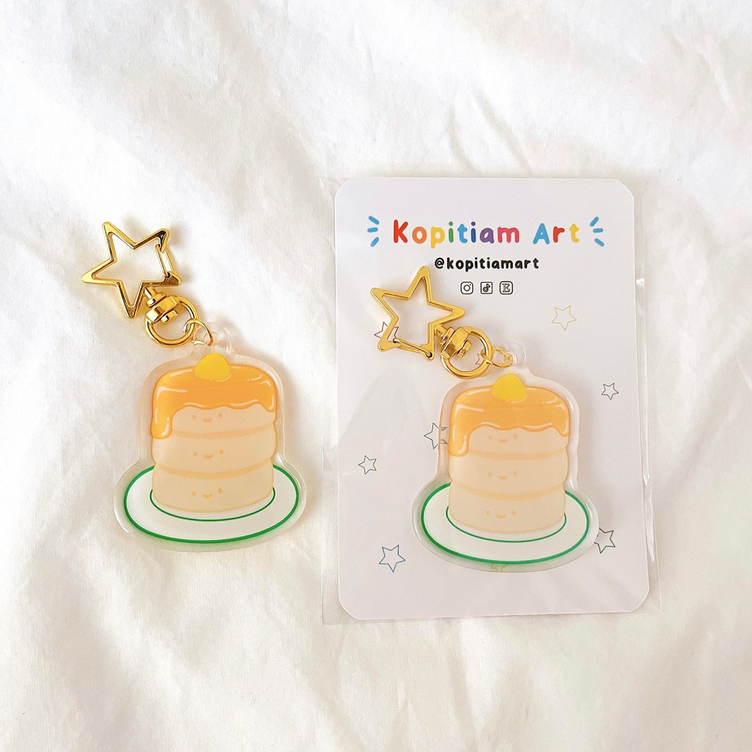 Japanese Soufflé Pancake Acrylic Key Chain | Japanese Asian Food ...