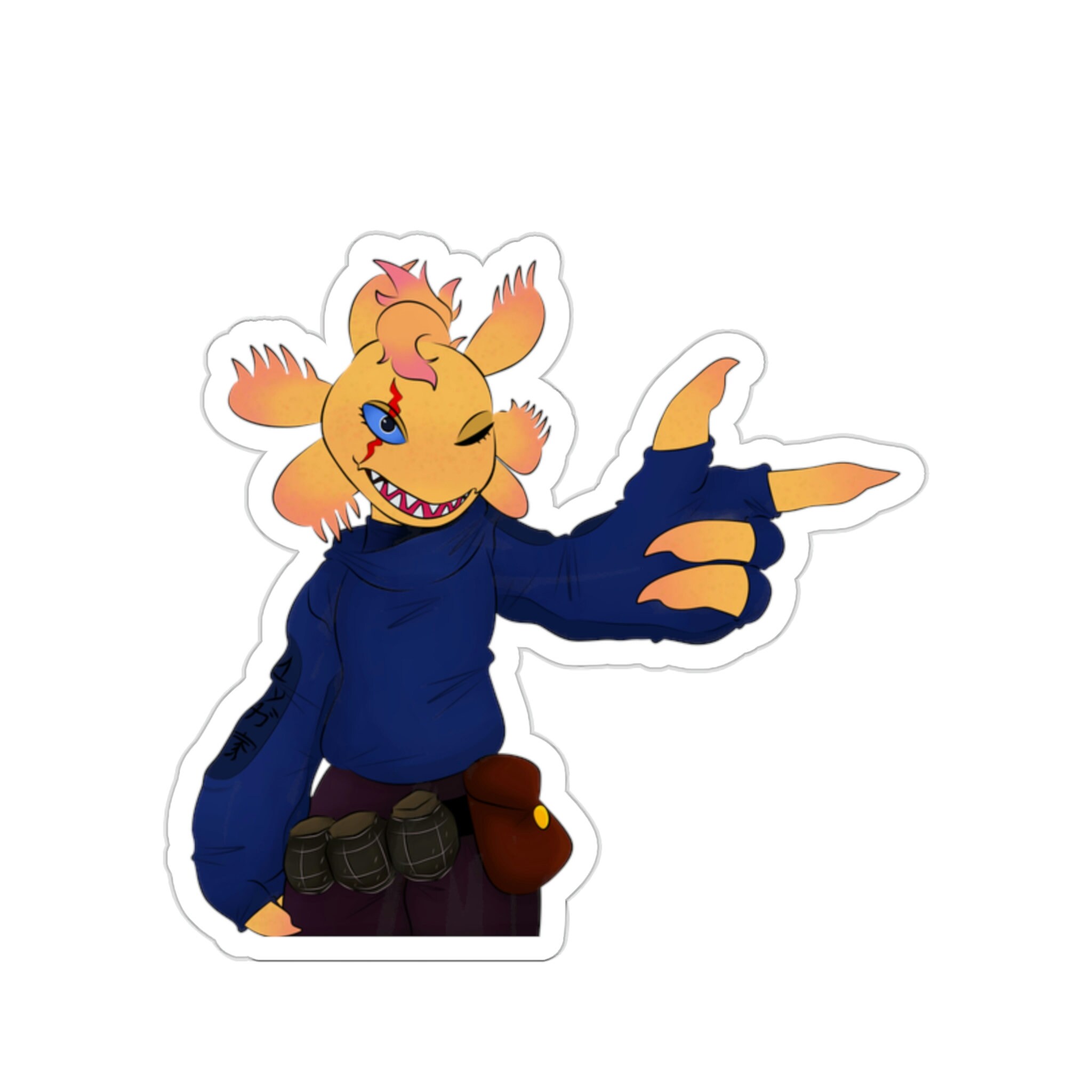 Axol SMG4 With Scar Die-cut Stickers - Etsy